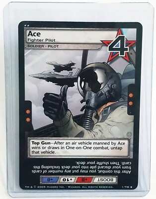 2005 GI JOE TRADING CARD GAME TCG ARMORED STRIKE ACE RARE CARD 1 / 78 ...