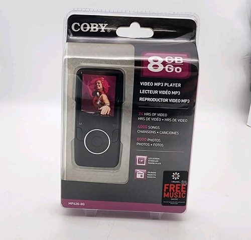 Coby Go Video MP3 Player MP620-8G 2.0 USB Black Brand New | eBay