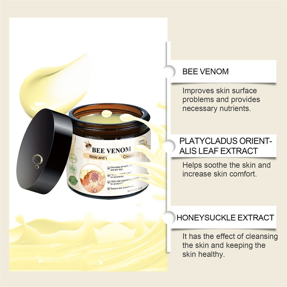 1-5x Bee Venom Skin Tag Removal Treatment Cream Body Care Mole Corn ...