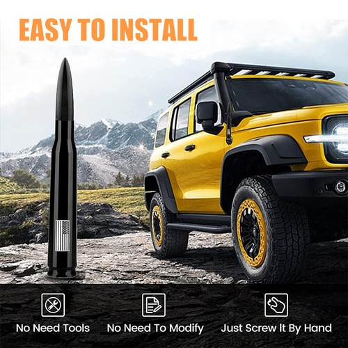 Flag BULLET ANTENNA 50 CAL CALIBER For Ford F-150 Raptor Ranger F-250 ...