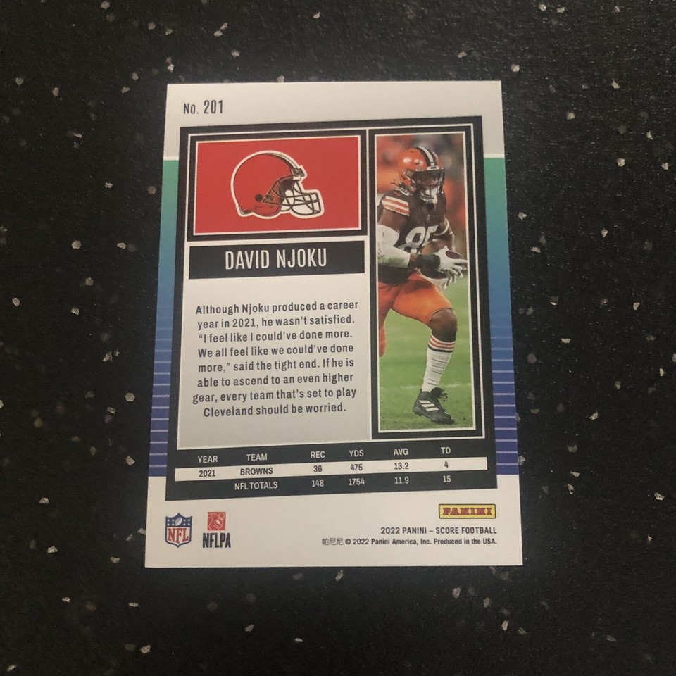 David Njoku 2022 Panini Score Football #201 NFL Cleveland Browns TE | eBay