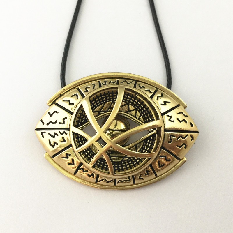 Dr Doctor Strange EYE Of AGAMOTTO 2" Amulet Pendant on 20" Braided ...