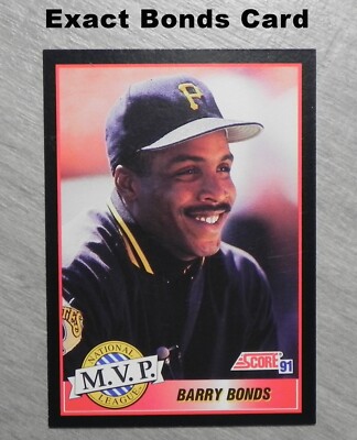 Barry Bonds 1991 Score "1990 Award Winner" Card # 876 _ Exact Card (A ...