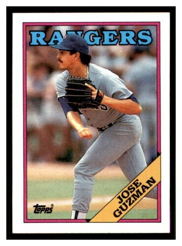 1988 Topps #563 Jose GUZMAN Pitcher Texas Rangers FREE shipping | eBay