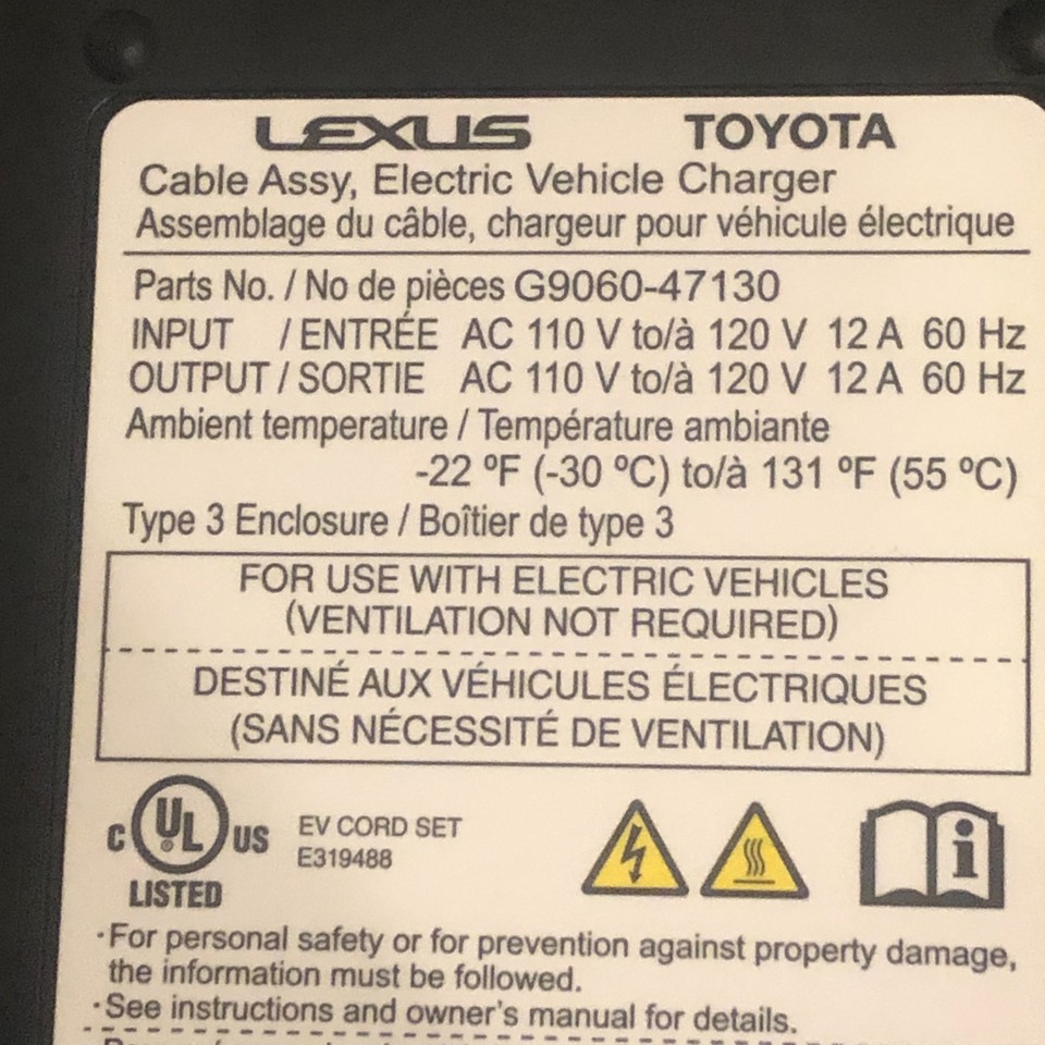 Genuine Toyota Lexus 2012-2024 Prius Prime RAV4 RZ450E EV Charger Plug ...
