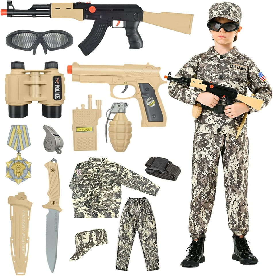 Army Costume for Kids, Military Soldier Costumes for Boys, Halloween ...