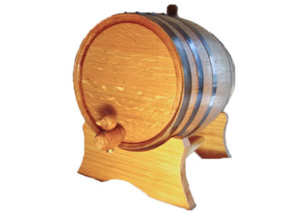 Oak barrels 10 liter Black Hoop home use small barrel - free engraving ...
