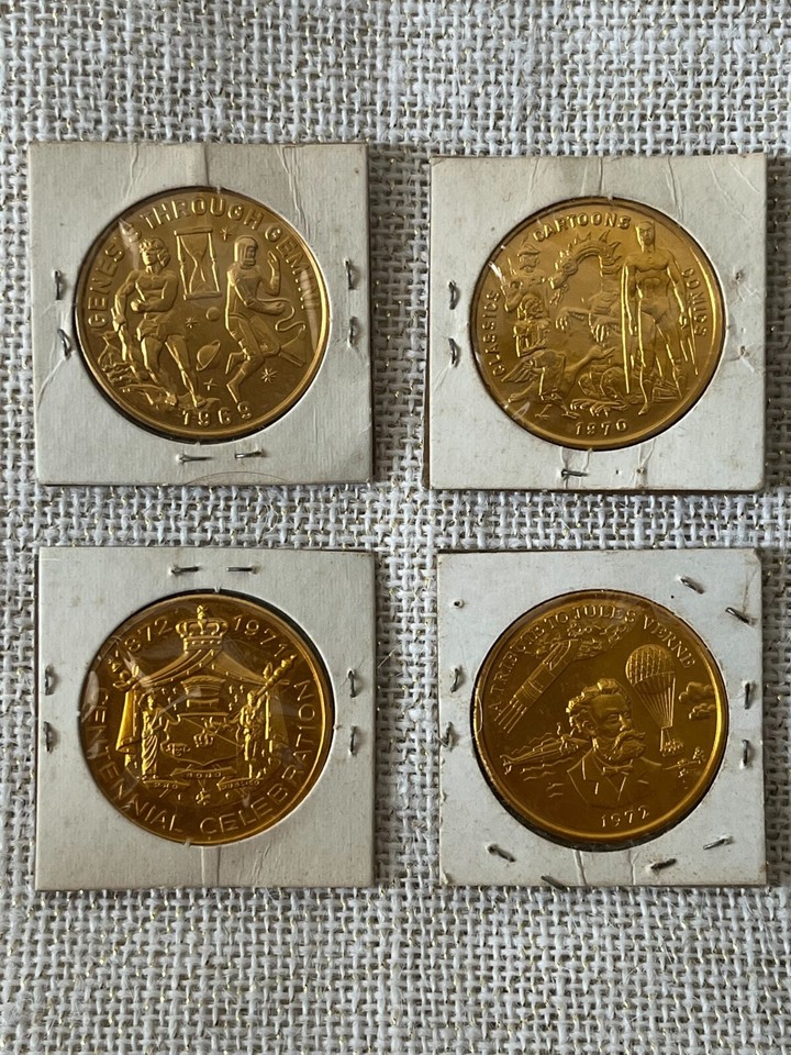 1969-1972 Rex Set Of 4 Doubloons- Mardi Gras Krewe Favor | eBay