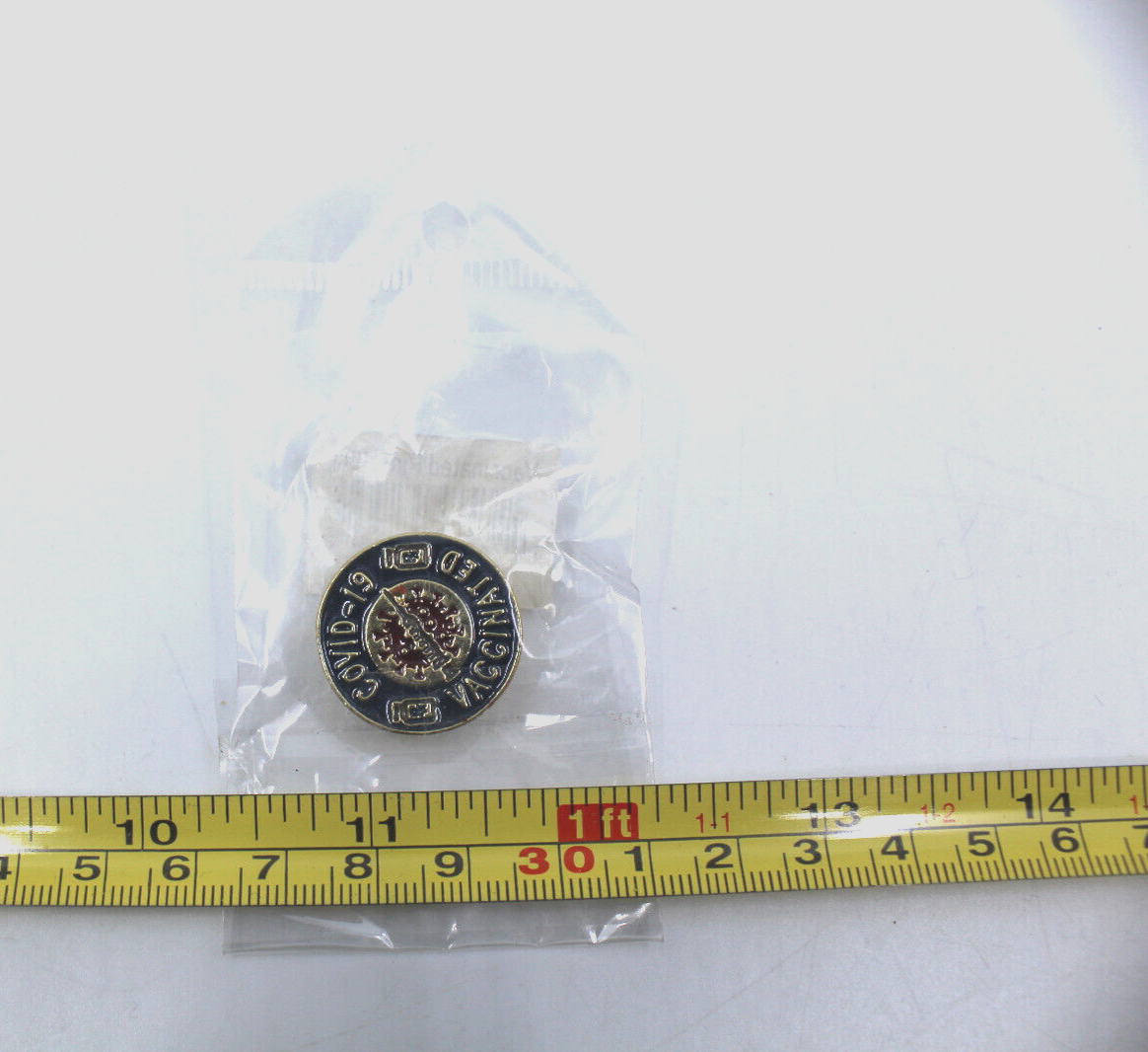 Covid 19 Vaccinated Syringe Dark Blue Multi Colored Collectible Pin ...