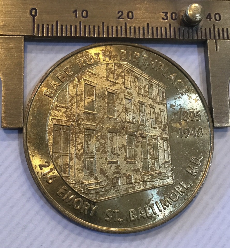 Baseball Great Babe Ruth Shrine Baltimore Maryland Coin Medal | eBay