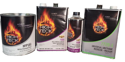 High Teck HFP161 WA800J White Diamond Pearl Basecoat Paint & 7000 Clear ...