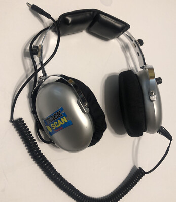 Track Scan Premium Nascar Noise Reduction Head Phones Black and Gray ...