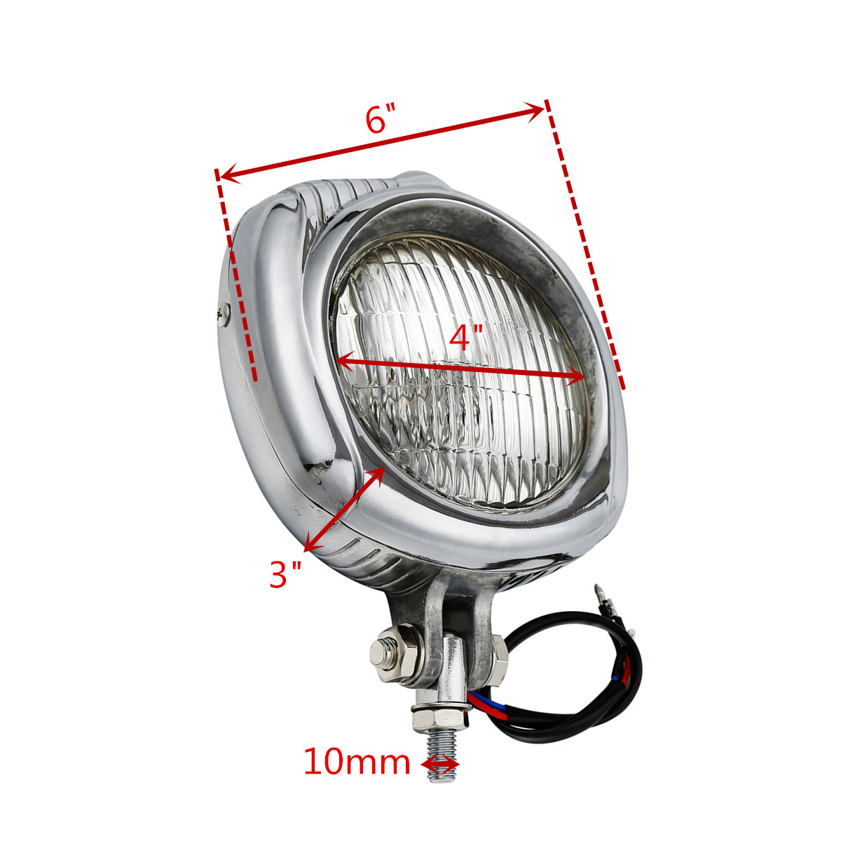 Old School Retro Electroline Vintage Headlight Fit For Harley Dyna ...