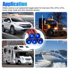 6X M1 Blue LED Light 12V 20A Car Auto Boat Round Rocker WATERPROOF ...