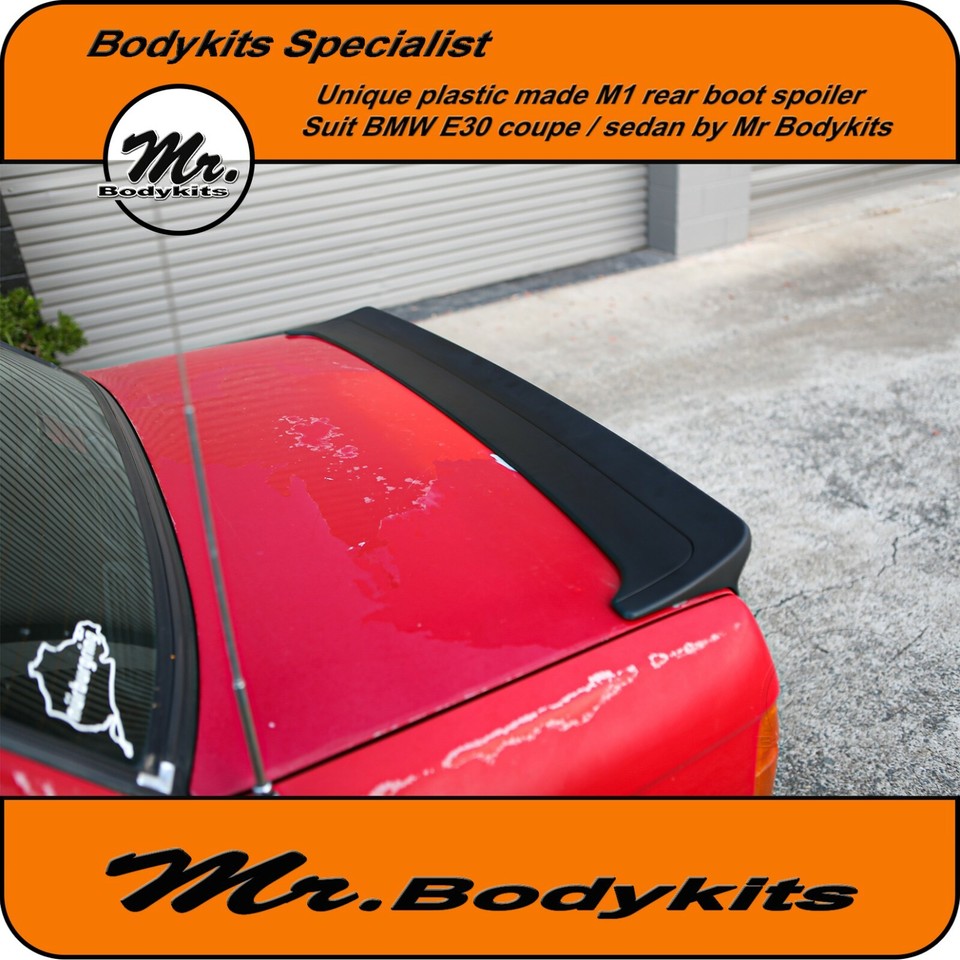 Plastic made M-Tech 1 M1 Style rear boot spoiler for BMW E30 series ...