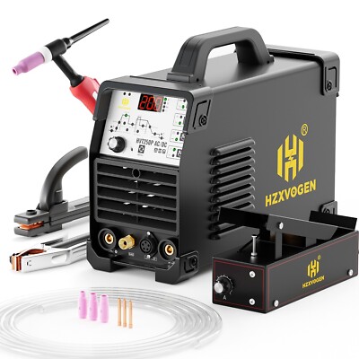 200A 6 IN 1 AC/DC HF TIG Alu Welder with Foot Pedal, Stick Spot Pulse ...