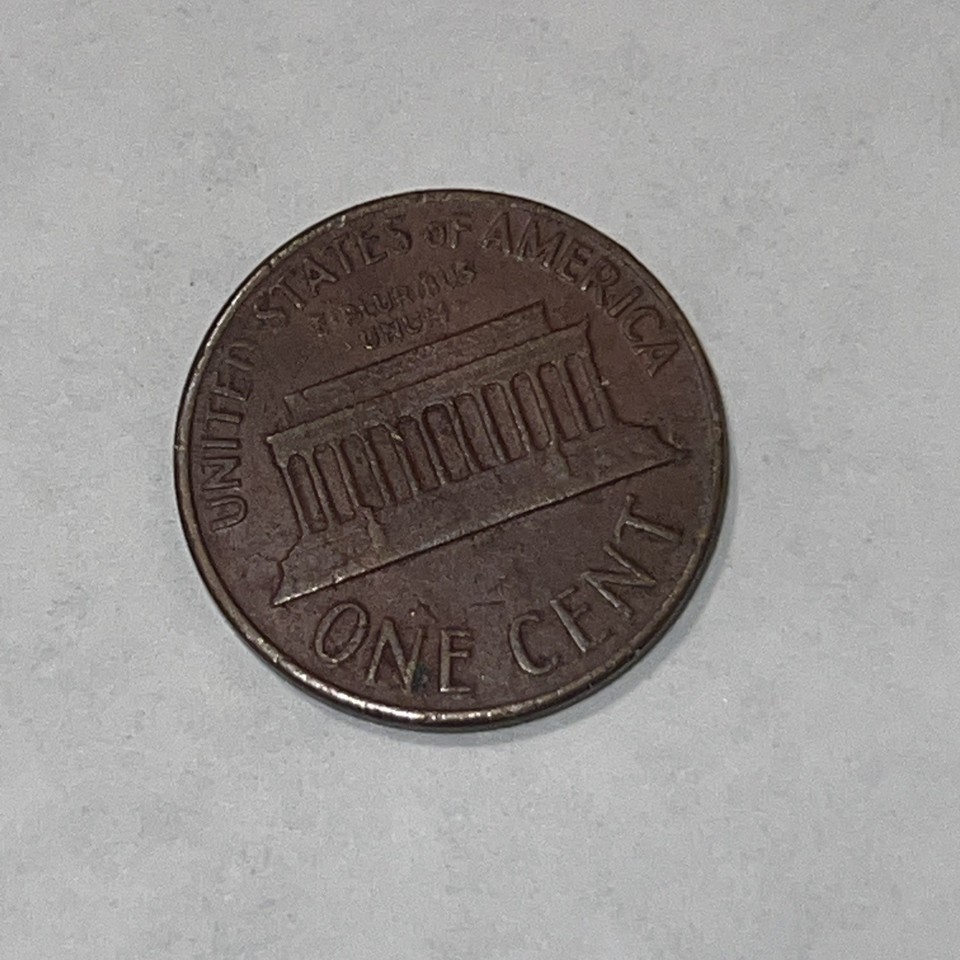 1964 Lincoln Penny Beautiful Verdigris toning L Rim Error Penny Red ...