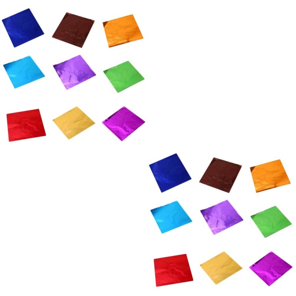 18 Packs Chocolate Food-Grade Aluminium Foil Paper Colorful Smooth ...