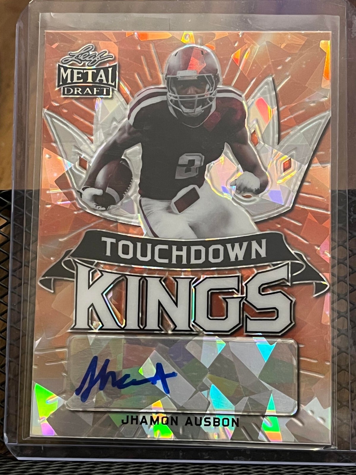 JHAMON AUSBON 2021 LEAF METAL DRAFT TOUCHDOWN KINGS AUTOGRAPH AUTO RC 3 ...