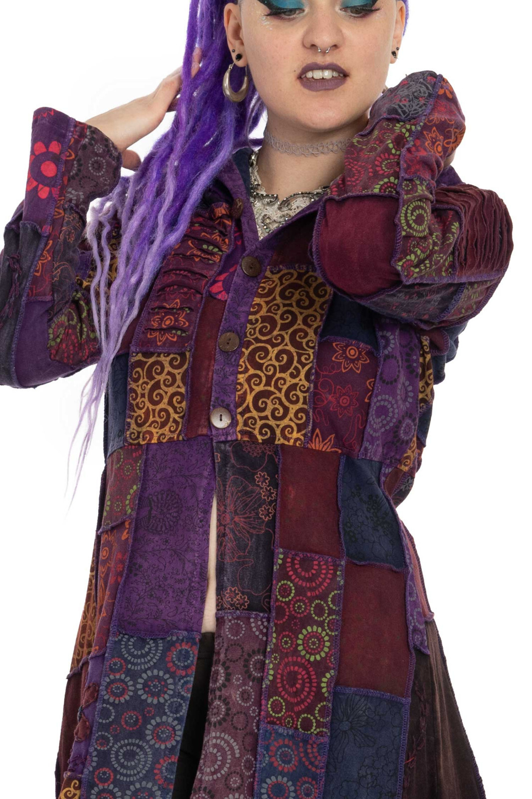 Patchwork Hippy Jacket, Festival Boho Hippie Cotton Summer Coat | eBay