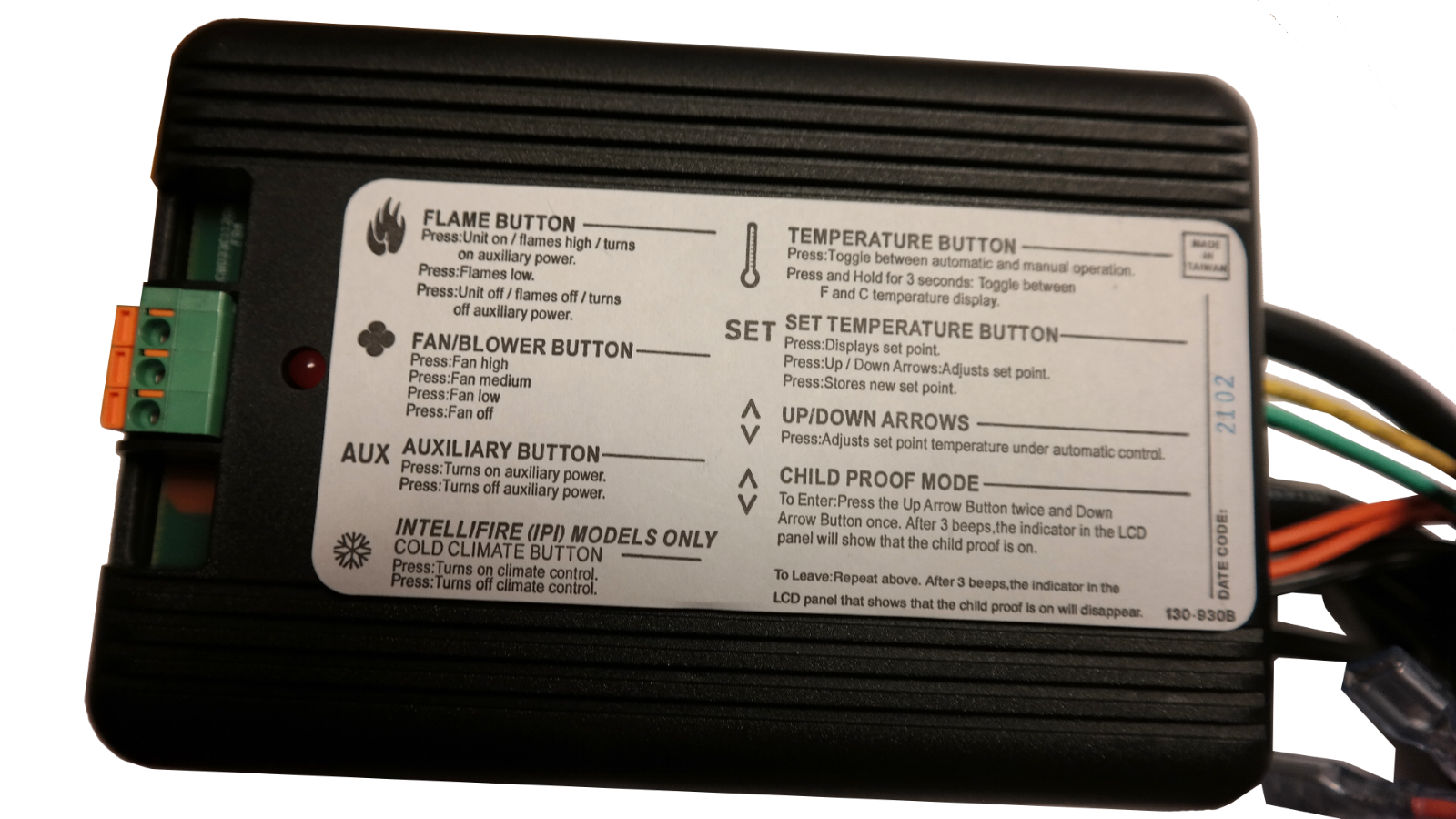Quadrafire, Heatilator, Heat N Glo Gas & Propane Control Box, HTI-13 ...