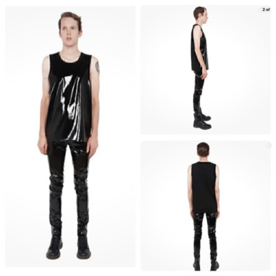 NWT 24 HRS/Lip Service Loose Fit PVC Vinyl Classics Fetish Tank Top ...