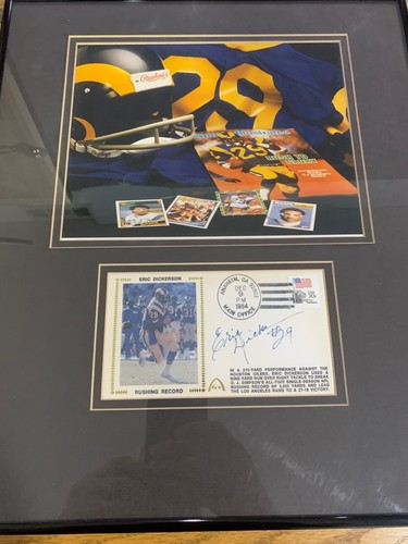 ERIC DICKERSON SIGNED GATEWAY ENVELOPE - RUSHING RECORD IN FRAME | eBay