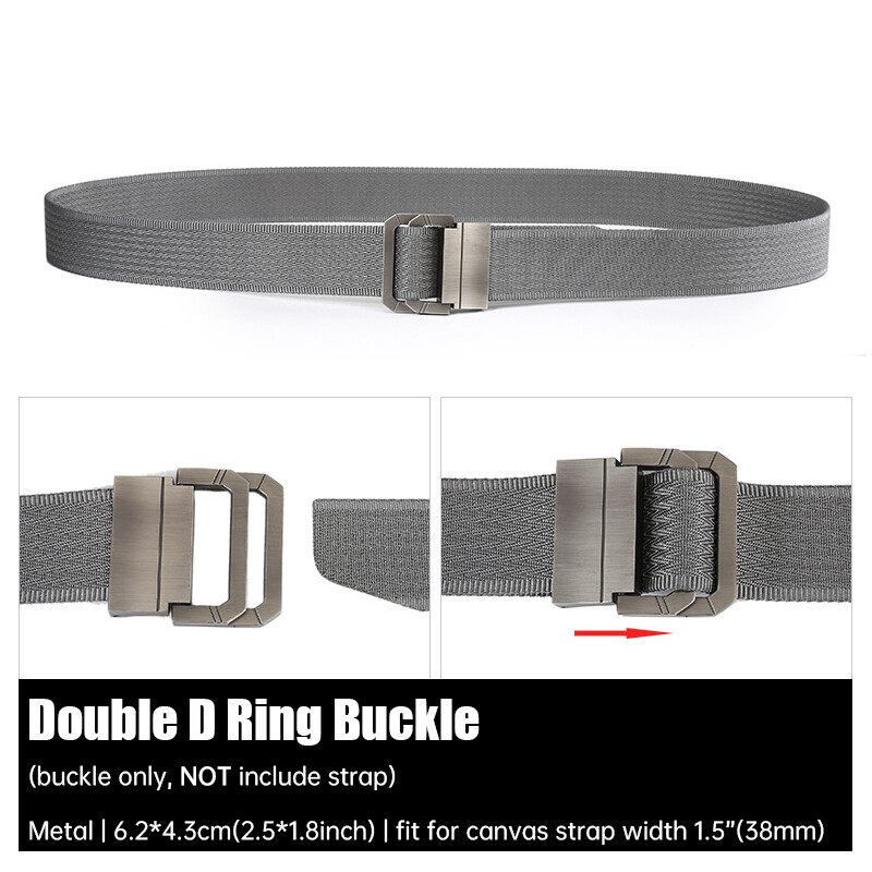 Mens Belt Buckle Double D Rings Buckle Metal Buckle fit for 1.5 inch ...