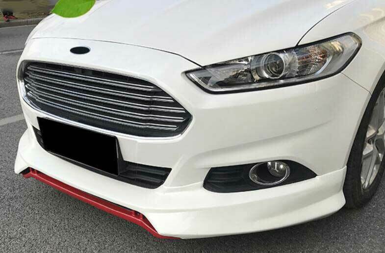 For Ford Mondeo Fusion 2013-2016 White Red Front Bumper Lip Spoiler ...