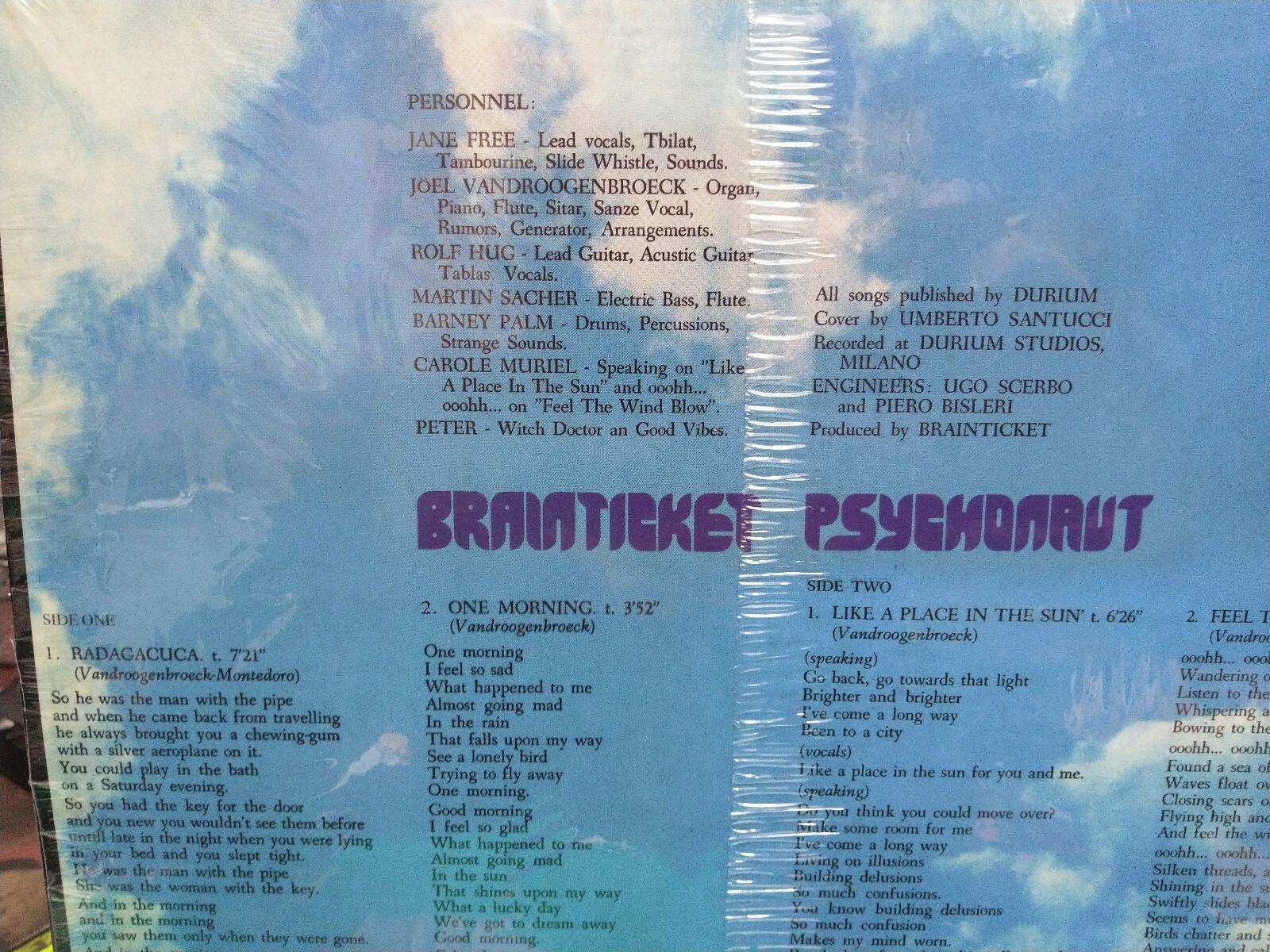 BRAINTICKET - PSYCHONAUT GREEN VINYL LP Joel Vandroogenbroeck ...