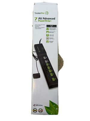 TrickleStar TS1810 7 Outlet Advanced Power Strip - Black- Great for ...