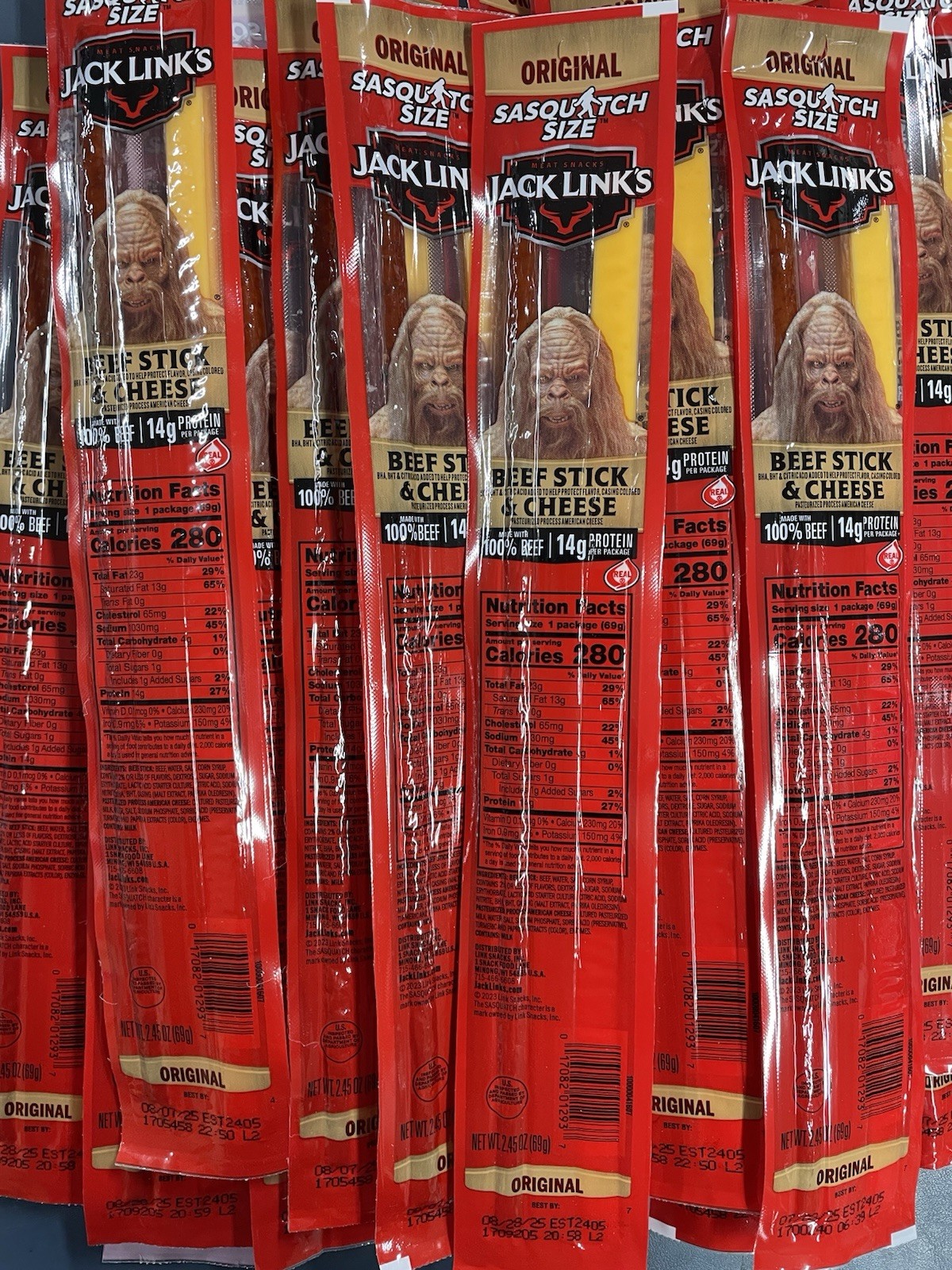 20 Original Sasquatch Size Beef & Cheese Sticks. | eBay