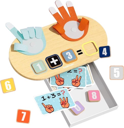 Finger Number Math, Montessori Math Counting Toys for Toddlers, Number ...