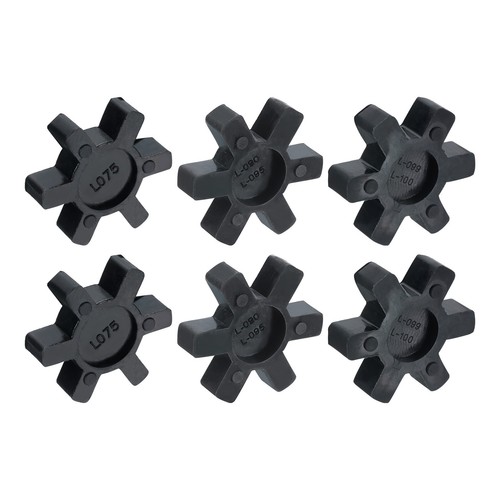 6pcs L075/L095/L100 Jaw Coupling Insert NBR Rubber L-Jaw Coupler Set ...