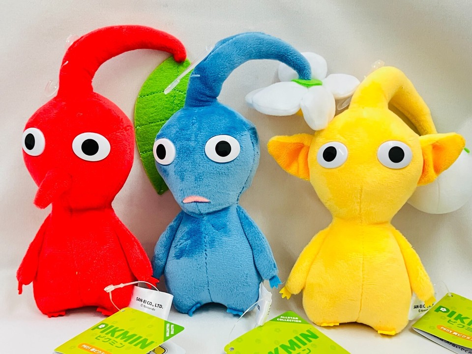 Pikmin ALL STAR COLLECTION Stuffed Toy Red Blue Yellow set / Plush Doll ...