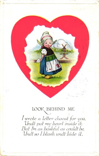 Look Behind Me, I Wrote A Letter Choost For You, Adorable Little Girl ...