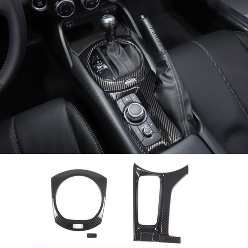 ABS Carbon Fiber Center Console Trim Cover set Fits Mazda MX-5 Miata ...