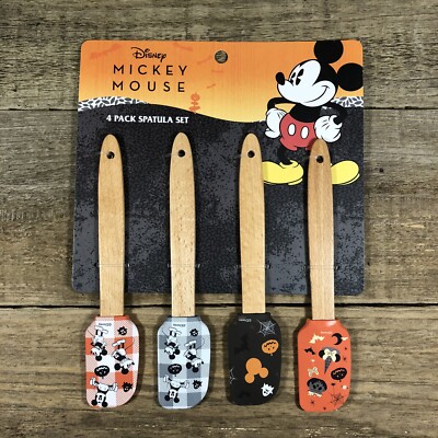 Disney MICKEY MOUSE 4-Pack Silicone Spatula Set Holiday Halloween Theme ...