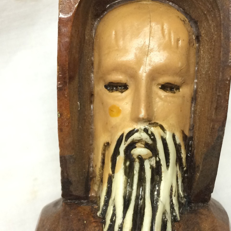 Vintage Religious Figure Catholic Icon w/ Rosary Statue | eBay