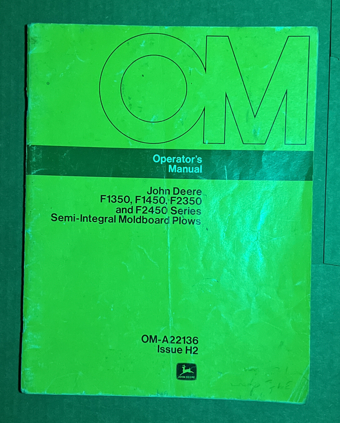 John Deere F1350 F1450 F2350 and F2450 Mold Plows Operators Manual OM ...