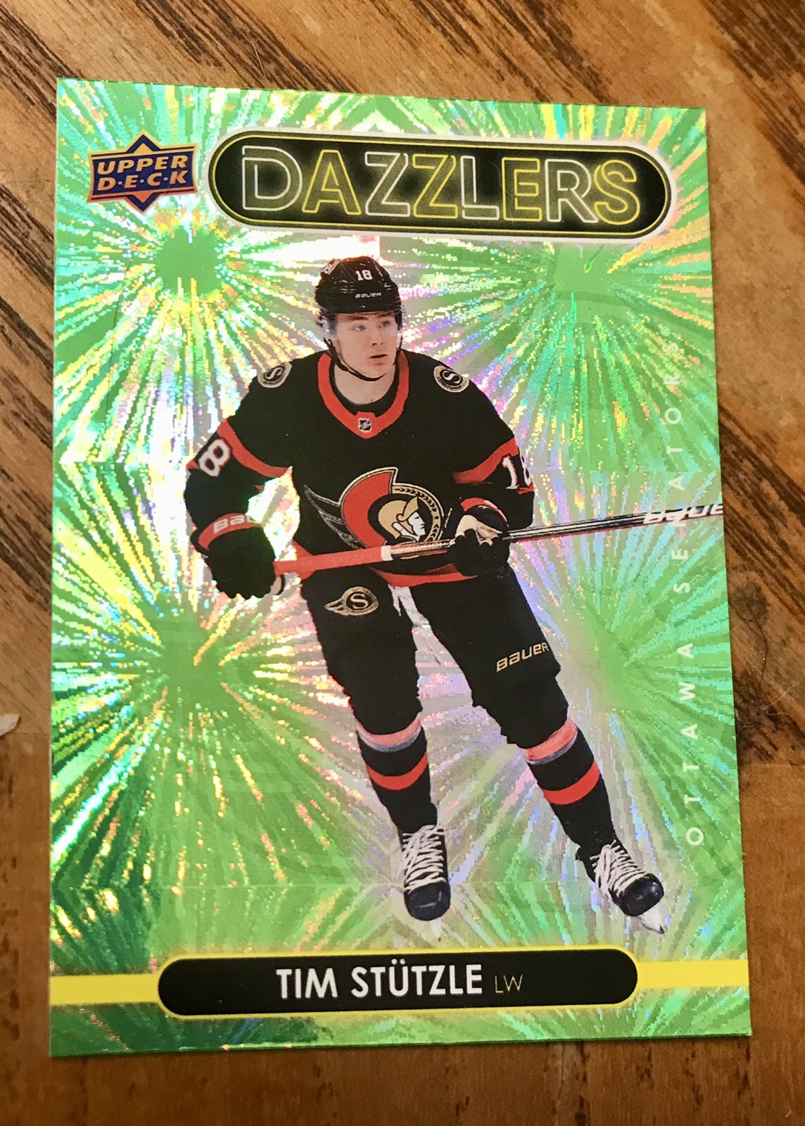 2021-2022 Upper Deck NHL Series 1 Tim Stutzle #DZ-33 Green Dazzlers ...
