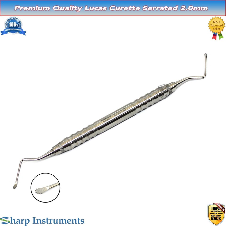 Lucas Surgical Curette Double Ended (Serrated) 2mm Branded Dental ...