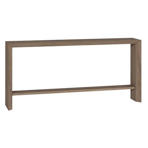 64" Wide Rectangular Console Table in Antiqued Gray Oak, for Home ...