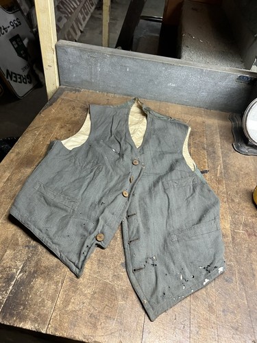 Early 1900s Railroad RR Conductor Workwear Gray Vest Mens Uniform ...