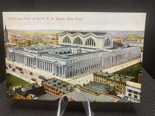 Postcard Birds-Eye View of the PRR Depot, New York E7 | eBay