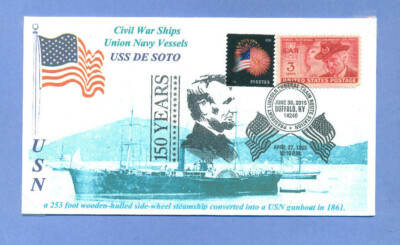 USS DE SOTO 1859 Union Navy Converted Gunboat Photo Civil War Ship ...