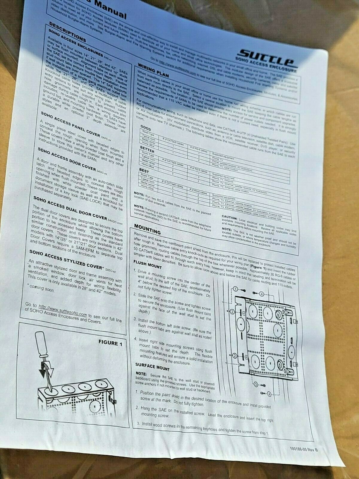 New SUTTLE 28" Soho Network Data Enclosure Only SE-SAE-28 FREE SHIPPING ...