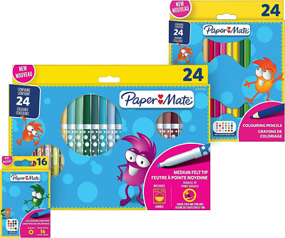 Paper Mate Kids Drawing Set 64 pieces Coloring Pencils, Pens & Crayons ...