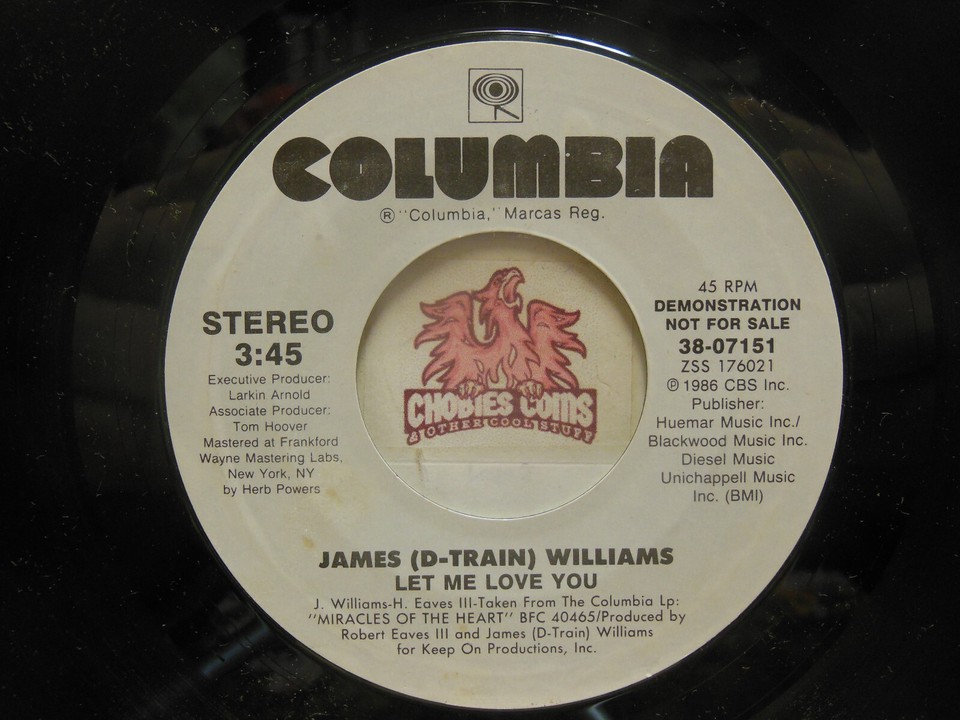 Promo! James (D-Train) Williams – Let Me Love You / Same 45 RPM VG (13D ...