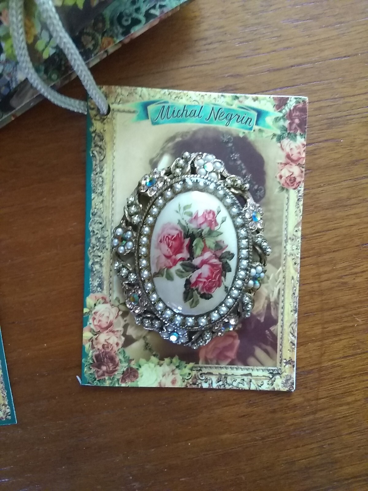 Michal Negrin Victorian Revival Style Brooch - Gem
